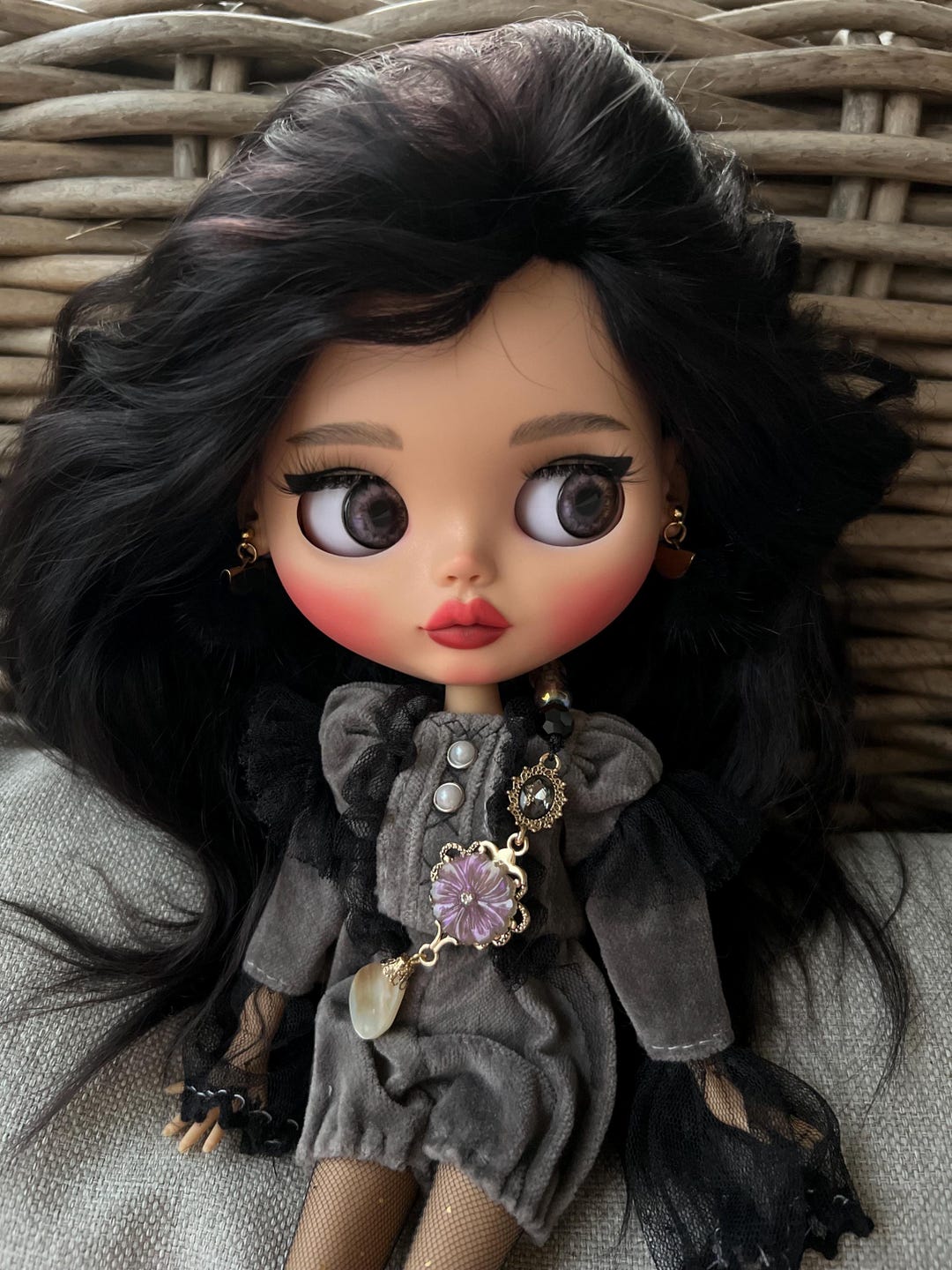 Miss Brunette. Custom Blythe Doll. Handmade Product. OOAK Doll. TBL ...