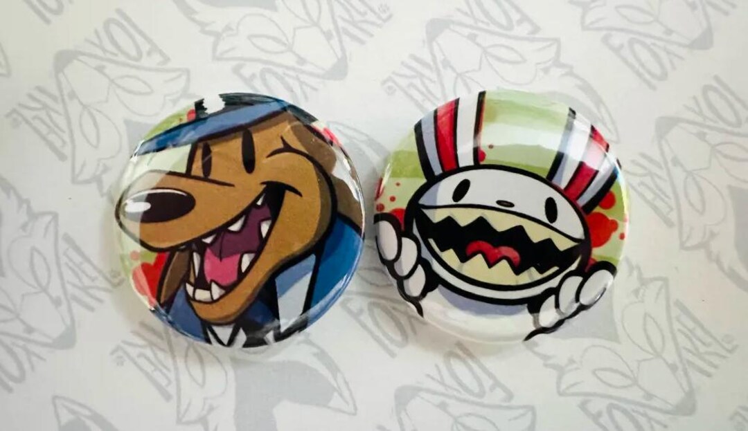 Sam and Max Pinback Buttons/magnets - Etsy