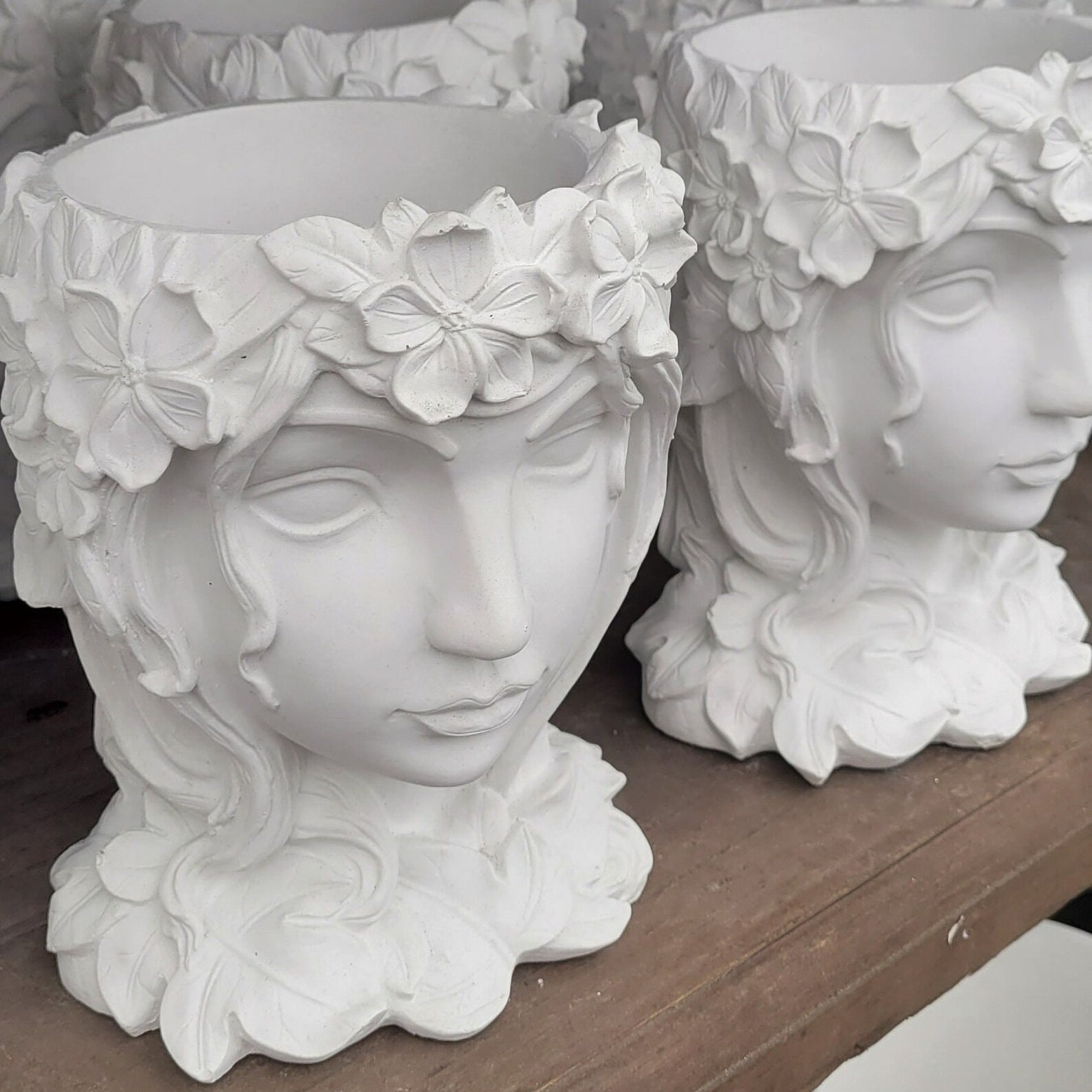 White Clay Pot - Lady Nature - Medium Pot Collection - Etsy