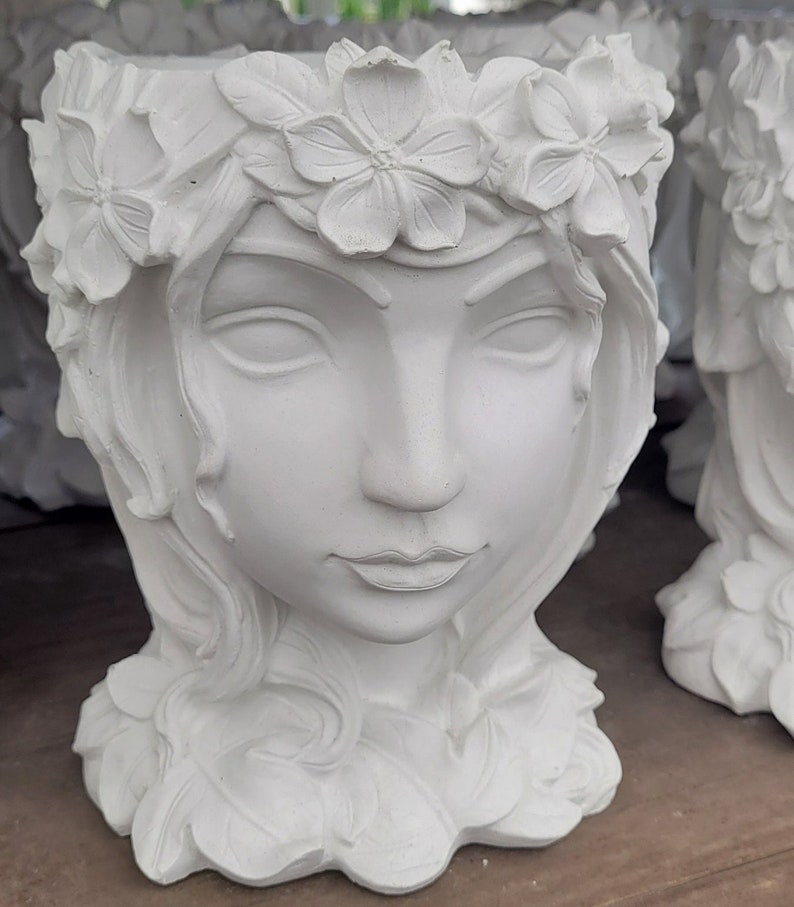 White Clay Pot Lady Nature Medium Pot Collection - Etsy