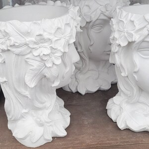 White Clay Pot - Lady Nature - Medium Pot Collection - Etsy