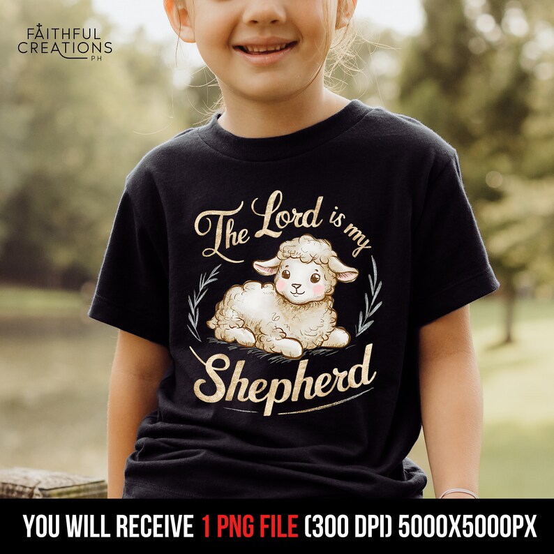 The Lord is My Shepherd PNG, Christian Lamb Sublimation Design, Lords ...