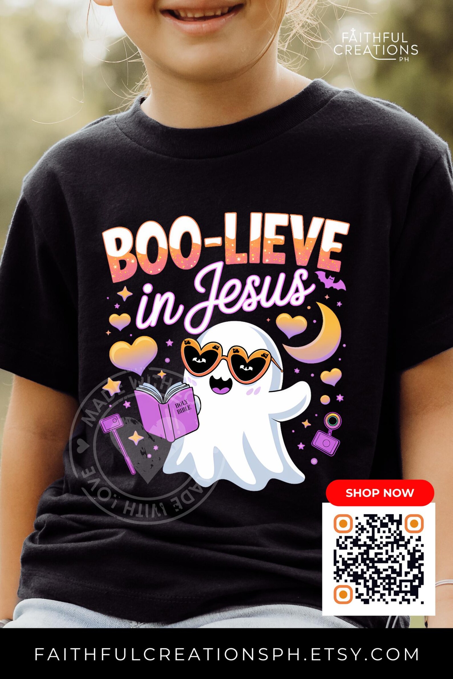 Cute Ghost PNG Boolieve in Jesus Christian Sublimation Trendy Gift ...