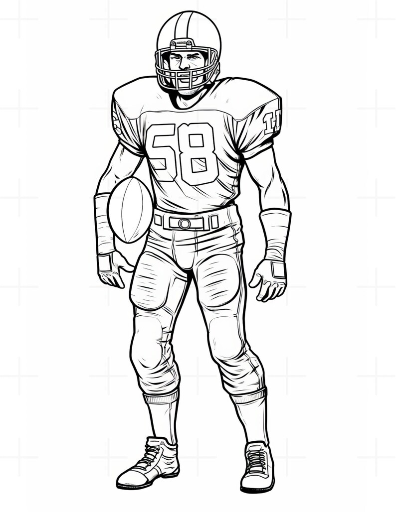 American Football Coloring Pages Printable Sports Activity for Kids and ...