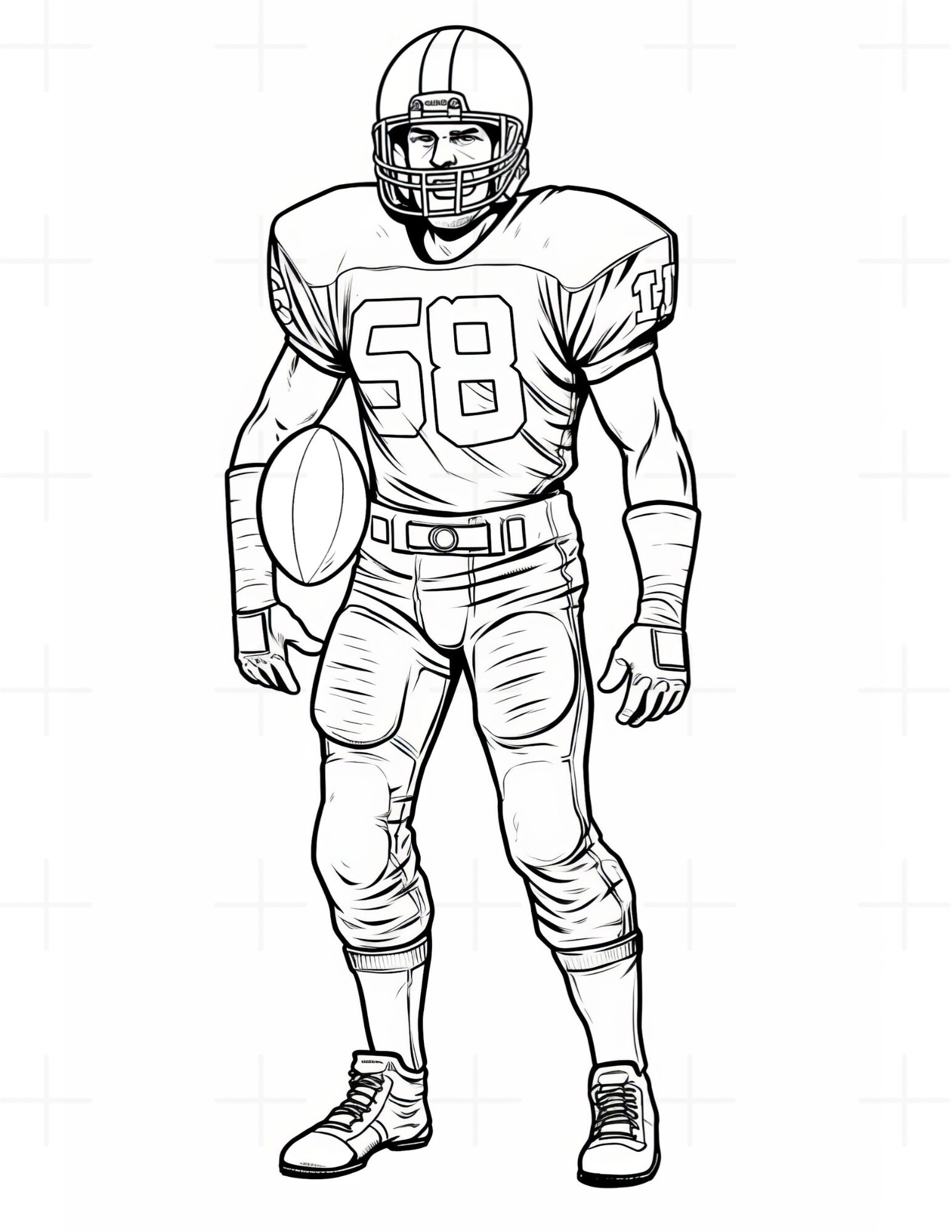 American Football Coloring Pages Printable Sports Activity for Kids and ...