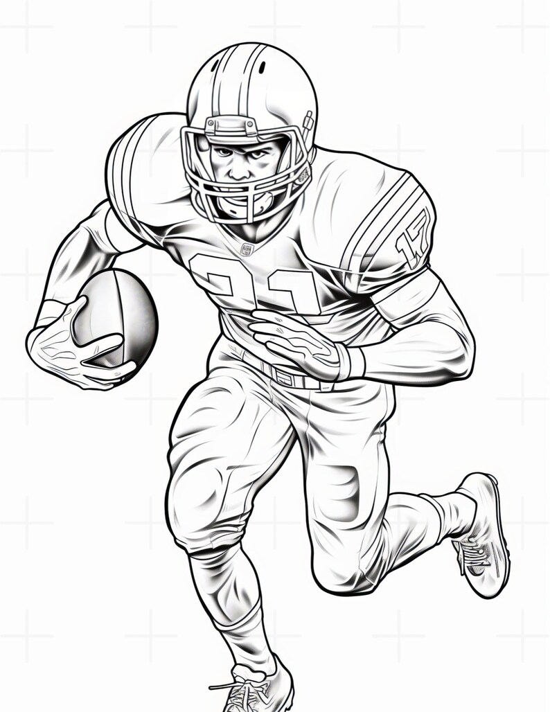 American Football Coloring Pages Printable Sports Activity for Kids and ...