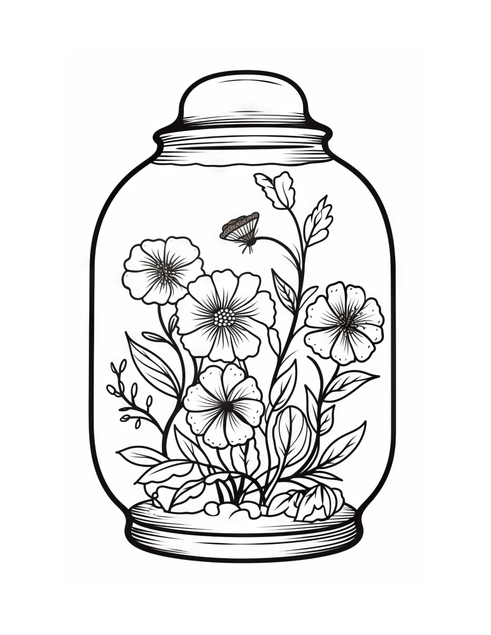 Terrarium Coloring Pages Botanical Illustrations, Succulent Designs ...