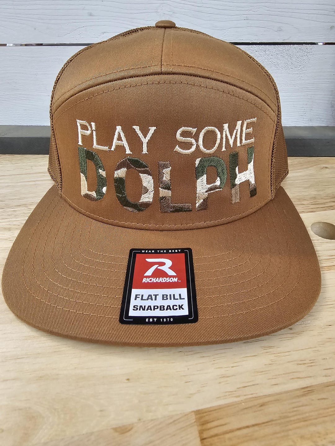 Embroidered Play Some Dolph in Camo Stitching Hat on Richardson 112 ...