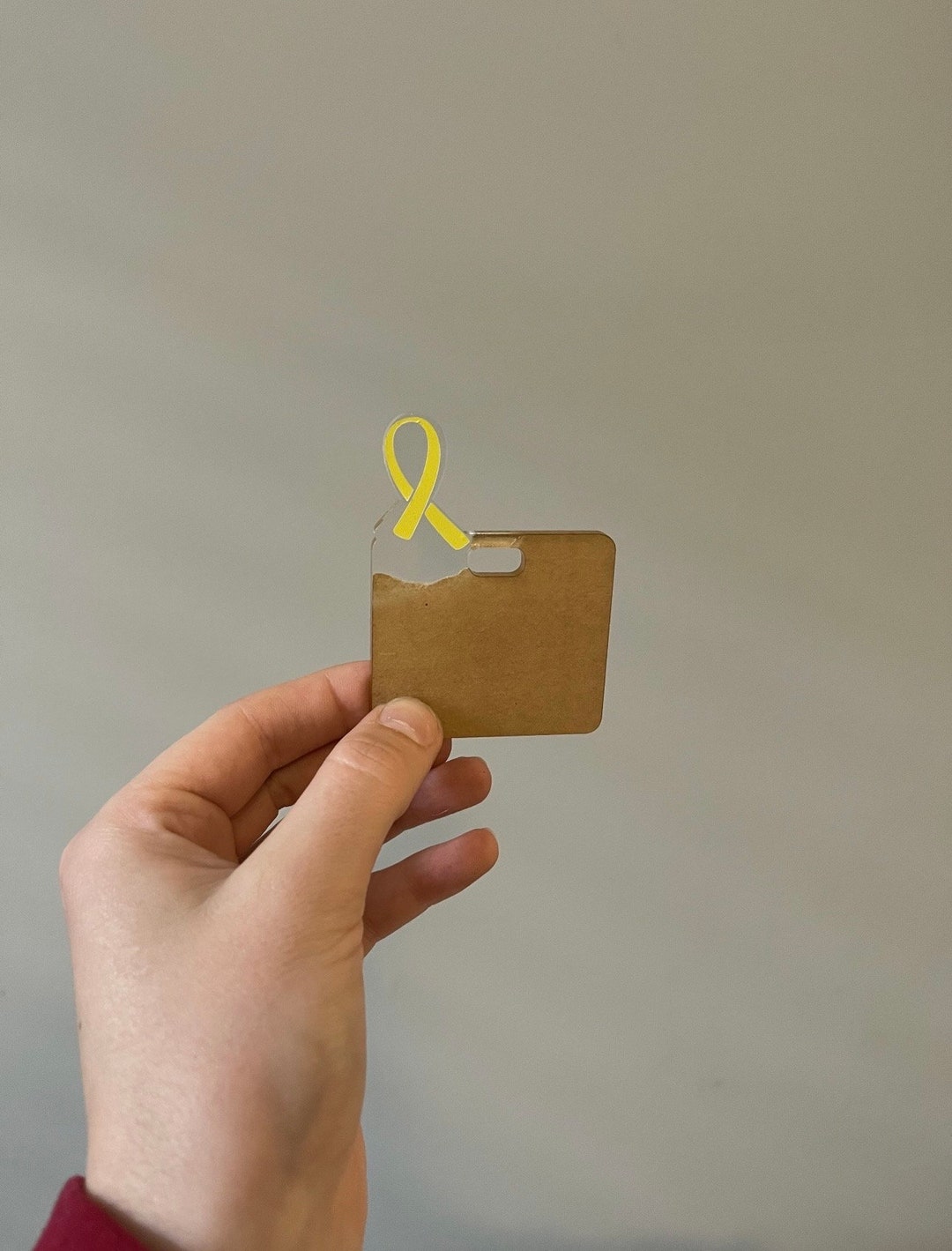 Yellow Cancer Ribbon Badge Topper | Nurse Gift - Etsy