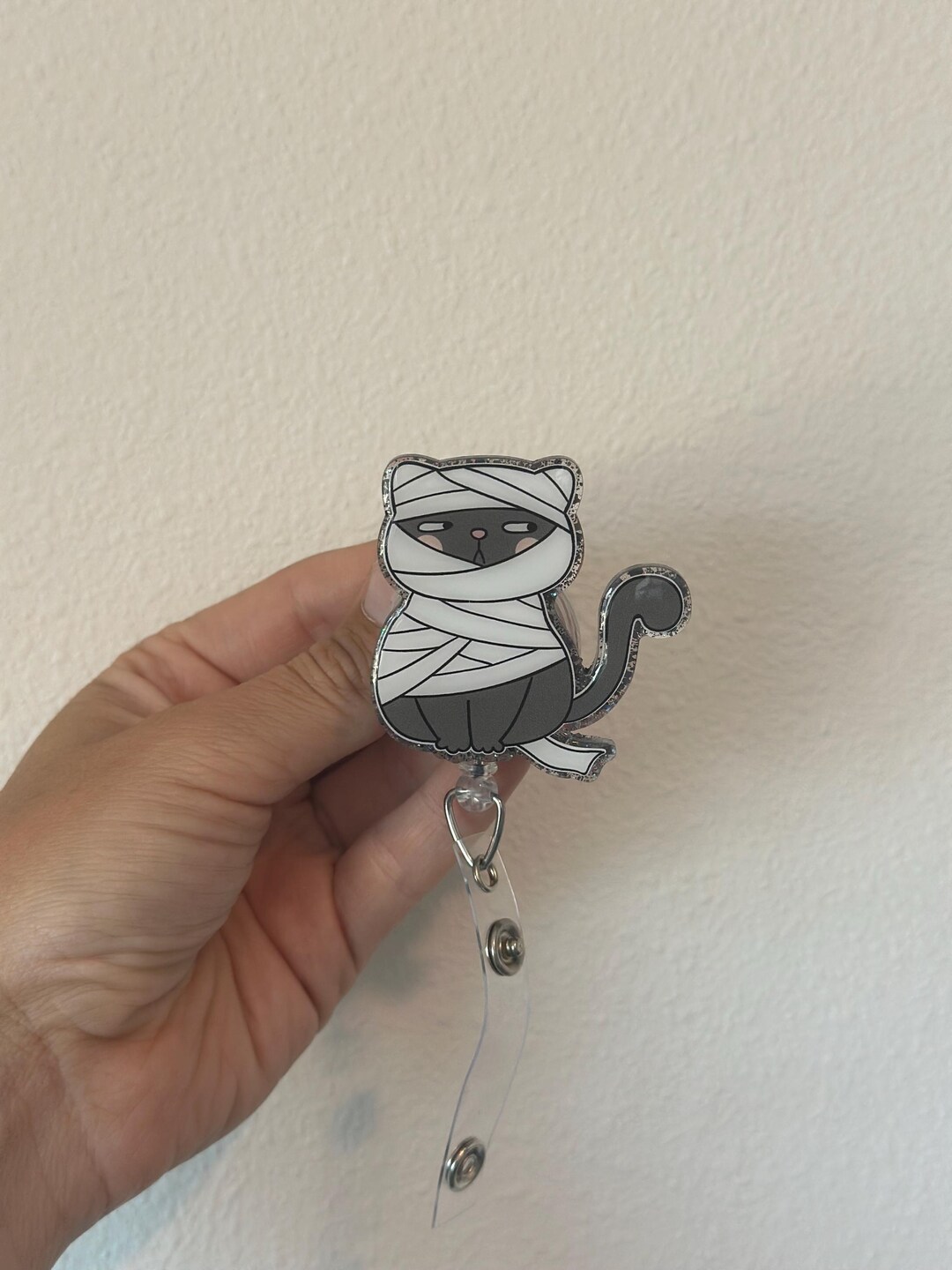 Mummy Cat Badge Reel - Etsy