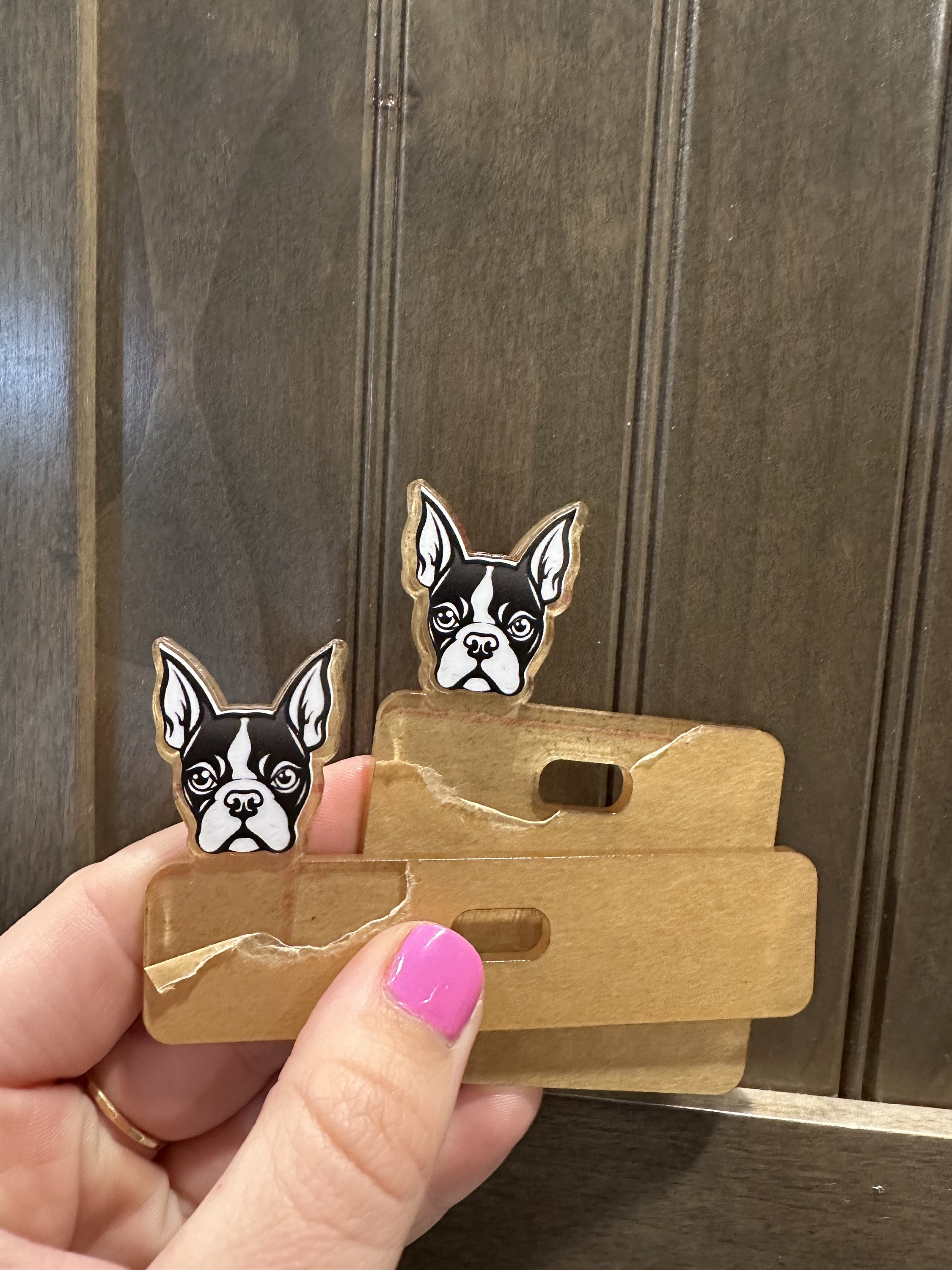 Boston Terrier Wedding Cake Topper