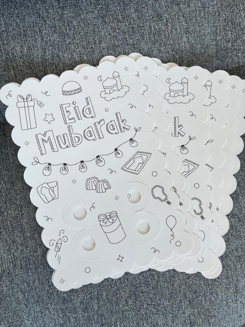 Eid Coloring Card, Eid Favors - Etsy