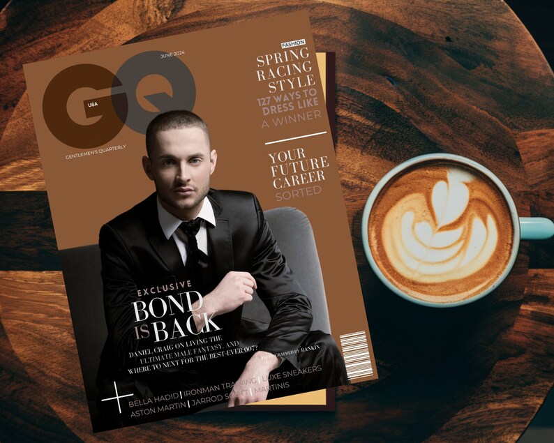 GQ Magazine Cover Custom Name and Photo Gentlemen's Quarterly Magazine ...