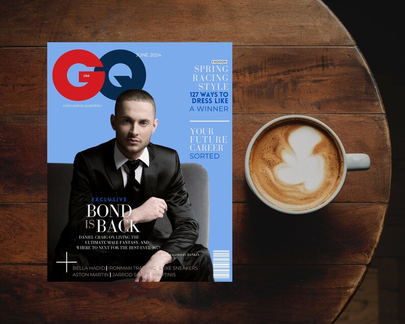 GQ Magazine Cover Custom Name and Photo Gentlemen's Quarterly Magazine ...