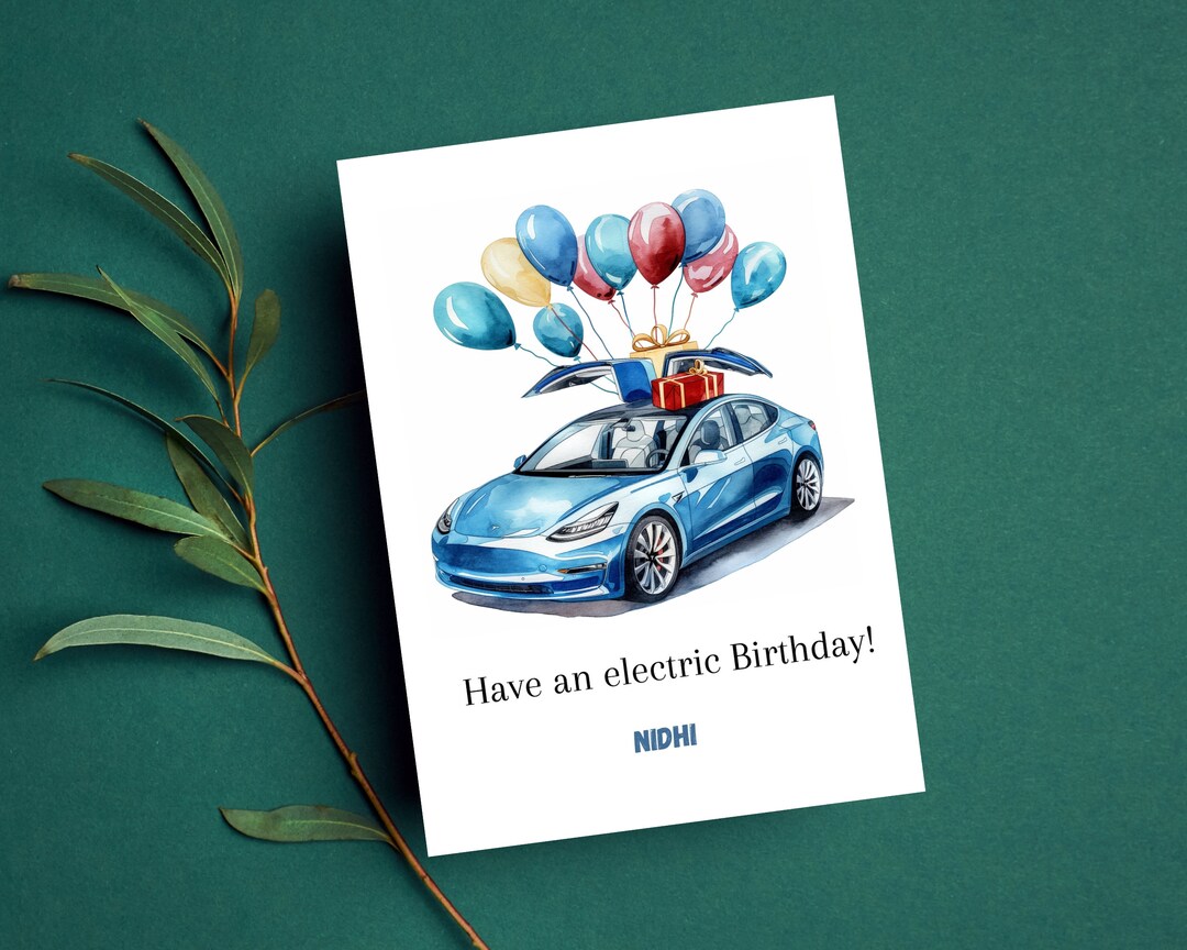 Personalized Have an Electric Birthday Greeting Card Happy Birthday ...
