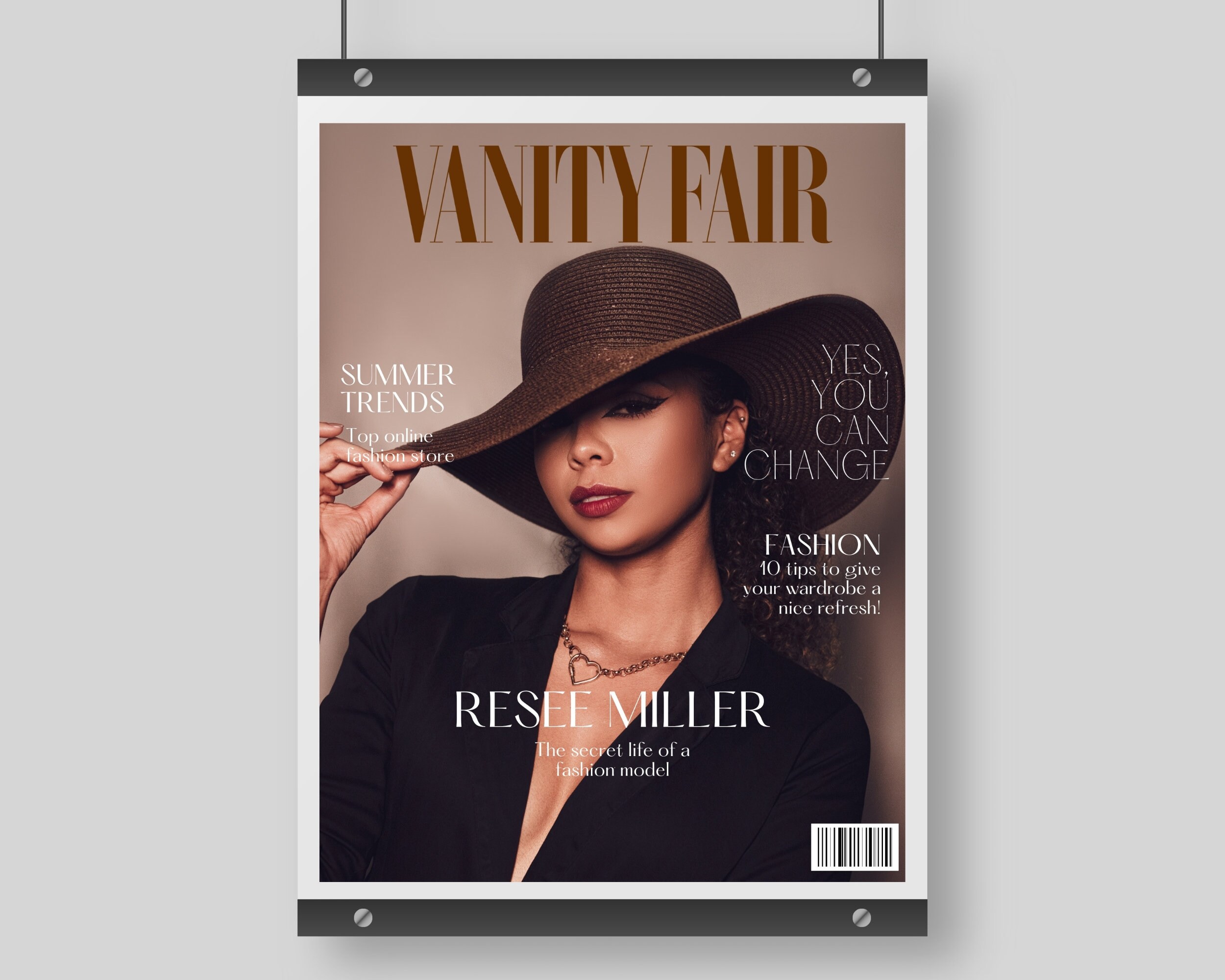 VANITY FAIR Magazine Custom Name, Text and Photo Fashion Magazine Cover ...