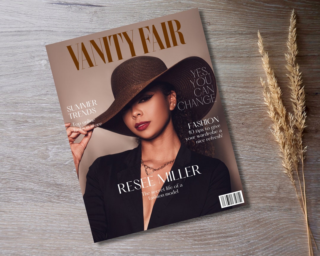 VANITY FAIR Magazine Custom Name, Text and Photo Fashion Magazine Cover ...