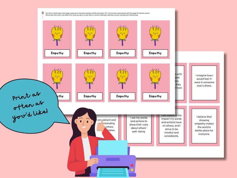 Empathy Affirmation Cards for Kids, Positive Mindset, Compassion ...