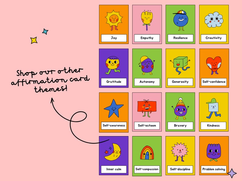 Empathy Affirmation Cards for Kids, Positive Mindset, Compassion ...