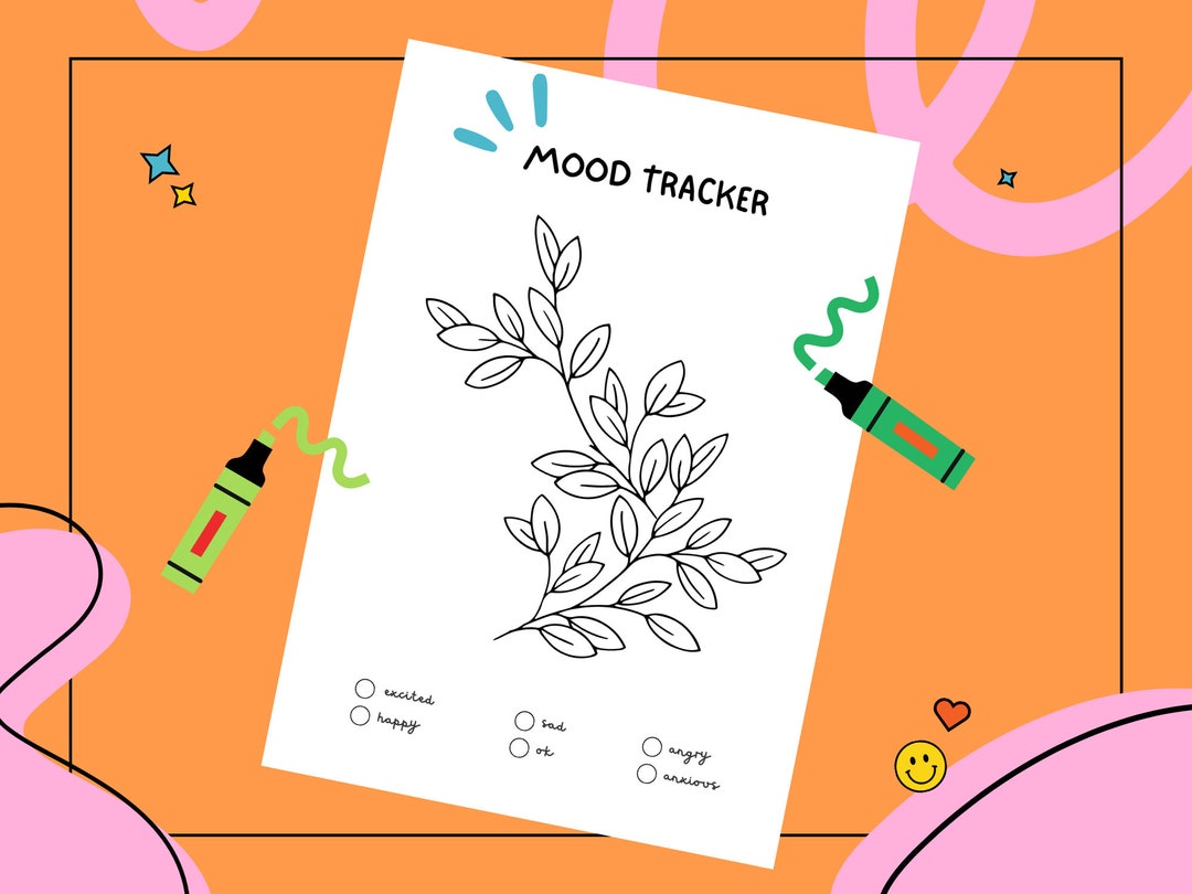 Mood Tracker for Kids With LEAVES | Monthly Printable PDF Templates ...