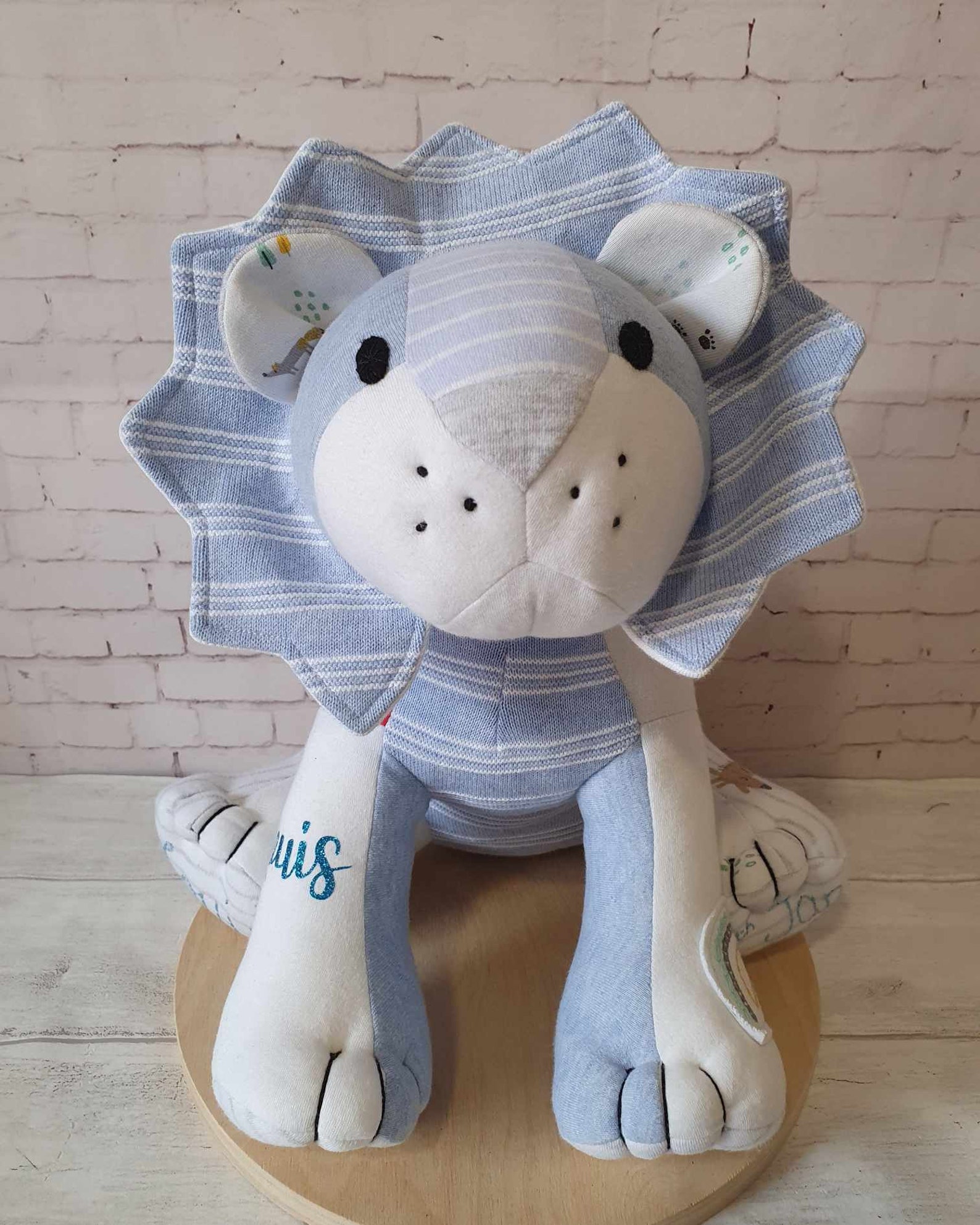 Memory Lion, Keepsake Lion, Upcycle Baby Clothes, Baby Clothes Memory ...