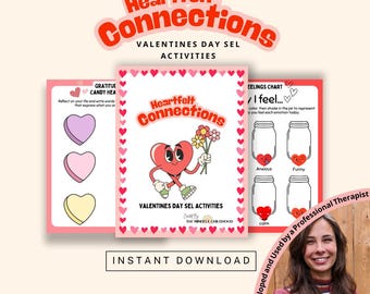 Valentine's Day SEL Worksheet Bundle- Kid's Social Emotional Worksheets ...