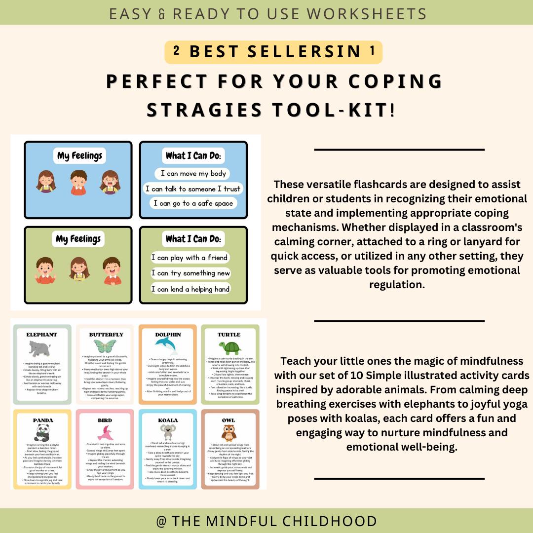 Grounding Technique Flashcards, Self Regulation Zone Kids Feeling ...