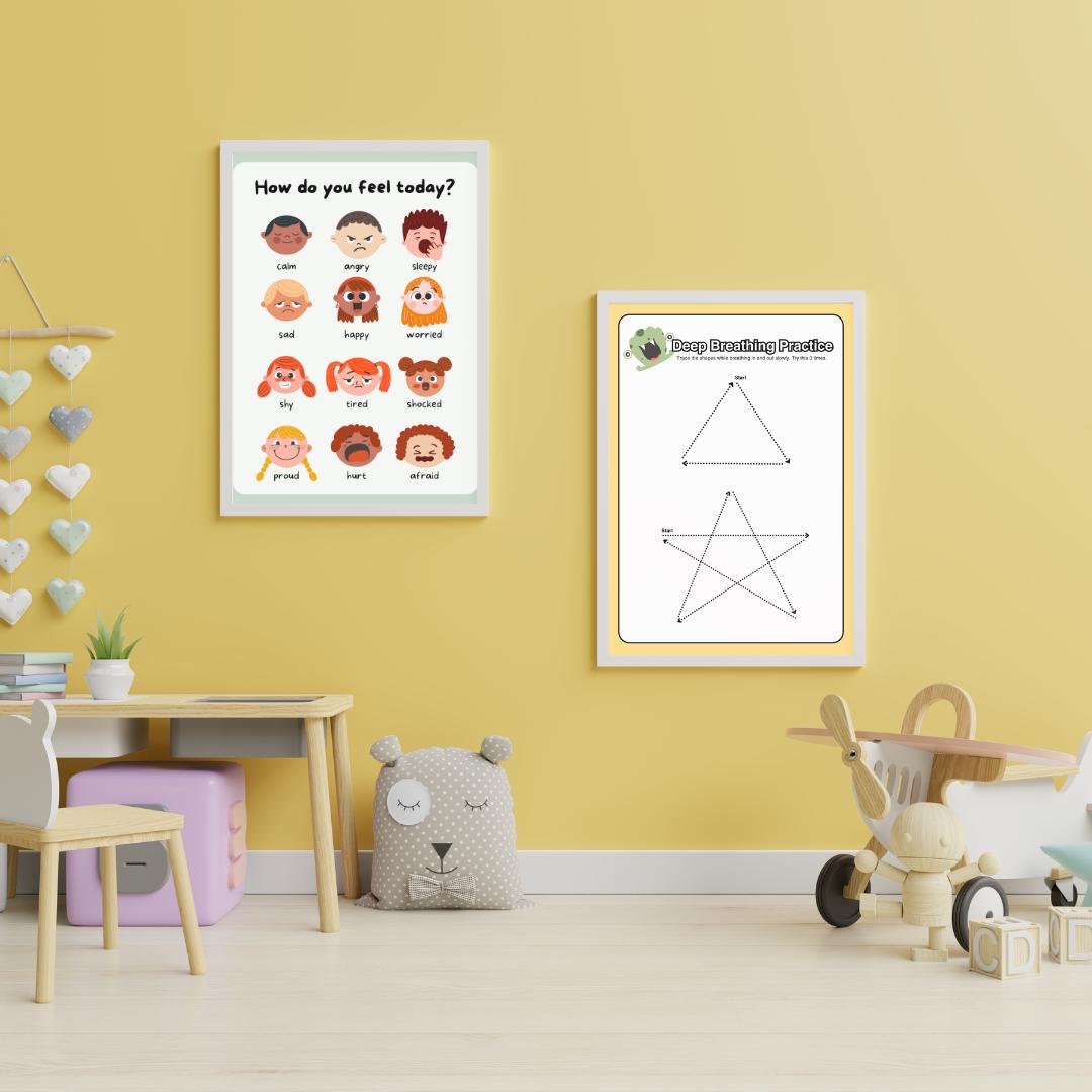 Feelings Chart Poster: Kids Emotions, Classroom Art (digital Download ...
