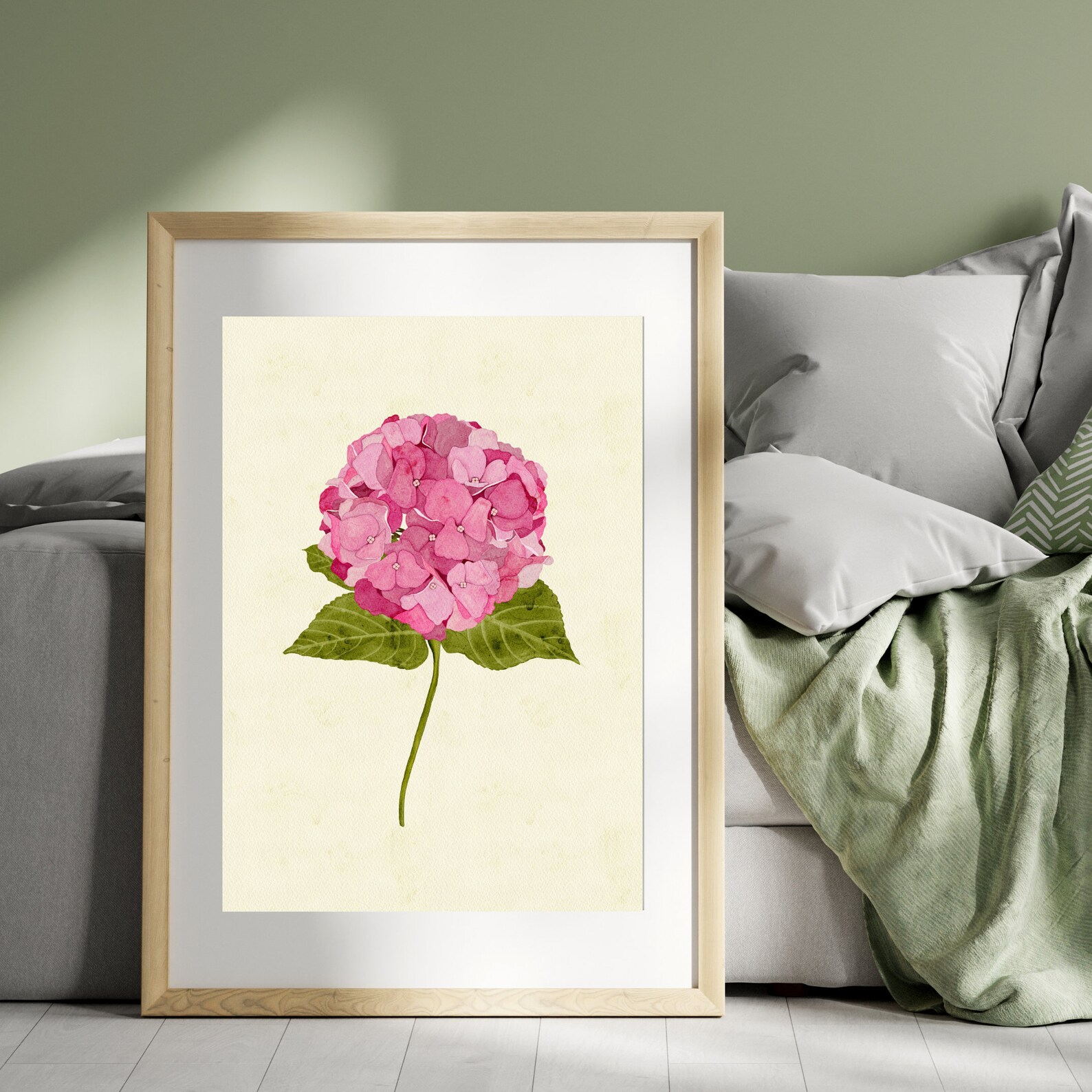 Hydrangea Watercolor Poster Wildflower Summer Wall Art Perfect ...