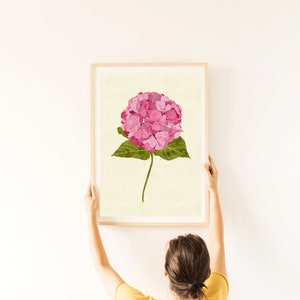 Hydrangea Watercolor Poster | Wildflower Summer Wall Art | Perfect ...