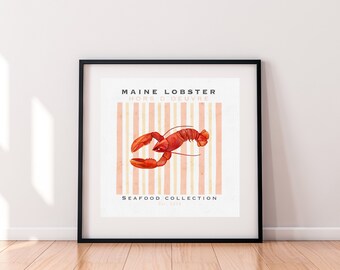 Oyster Art Print for a Modern Kitchen Seafood & Shellfish Poster Luxury ...