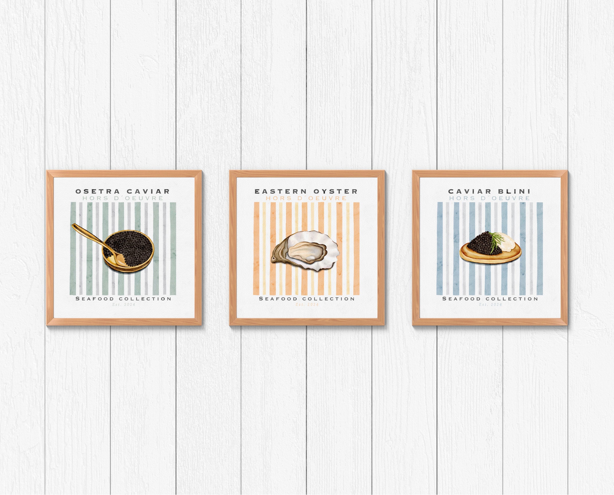 Caviar Art Print for Modern Kitchen Decor | Seafood Poster | Luxury ...