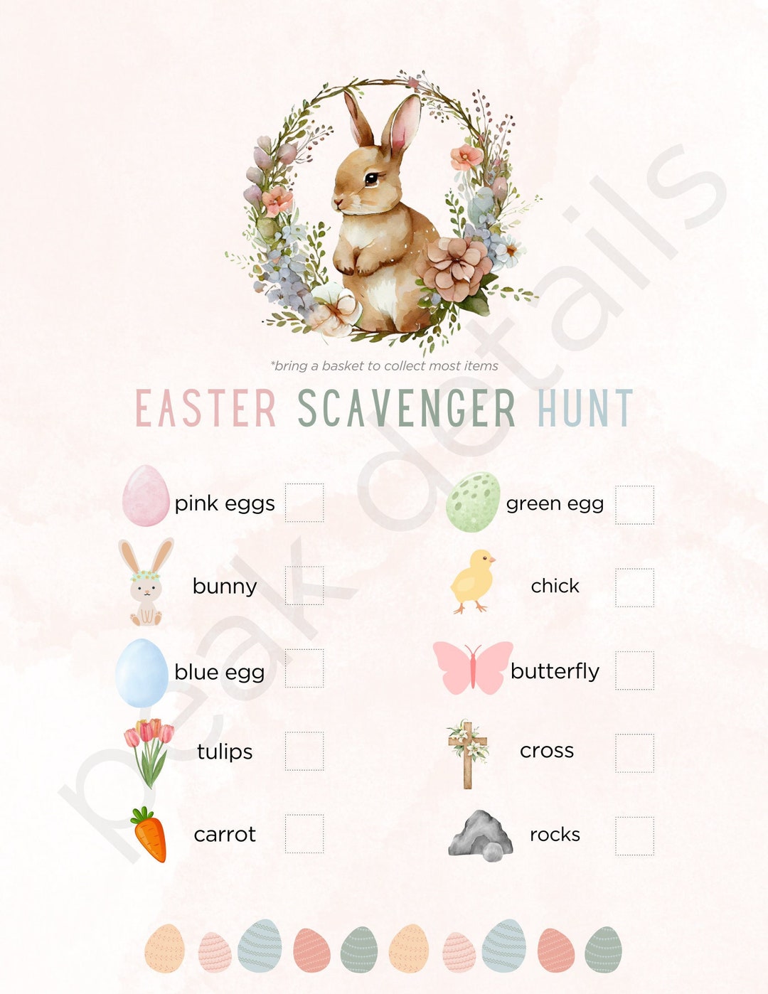 Toddler Easter Cards & Scavenger Hunt - Etsy