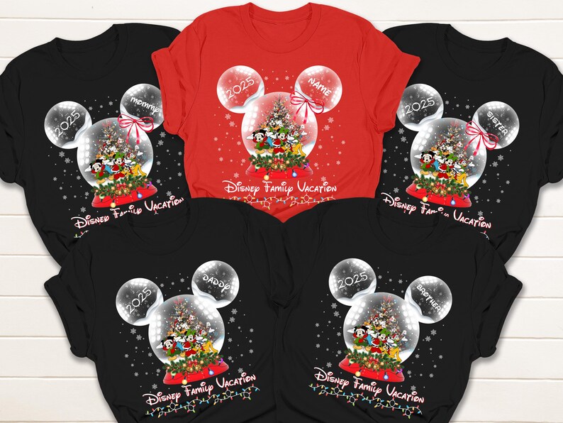 Personalized Disney Christmas 2025 Vacation Shirt, Mickey Friends Xmas ...