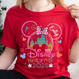 Custom Name Disney Family Trip 2025 Shirt, Mickey and Minnie Shirts, Disneyland Shirt, Disney ...