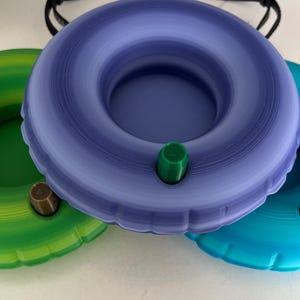 Pool Float Coaster “inflatable” Donut Ring Koozie for Bottles and Cans ...