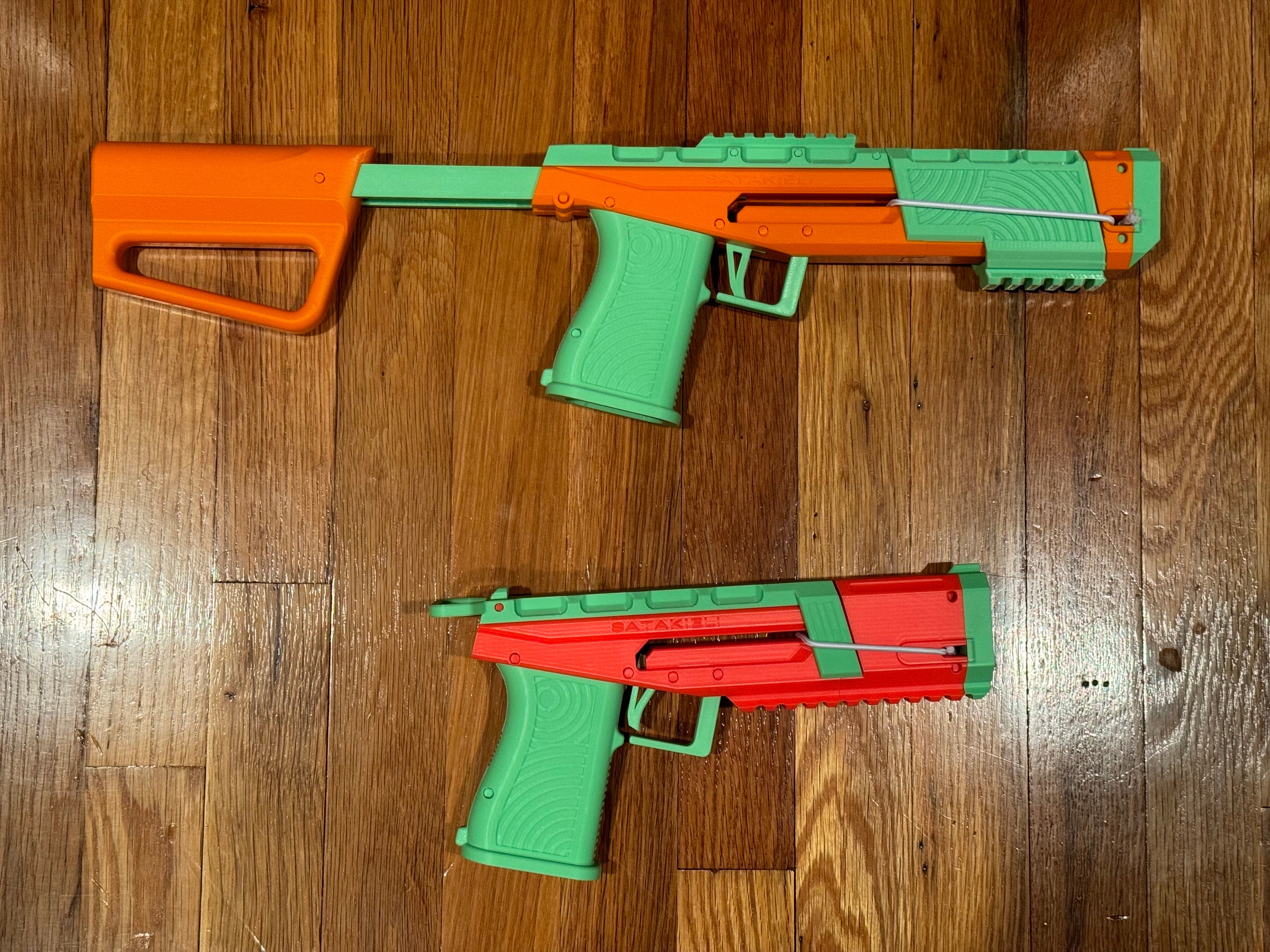 Satakieli COMBO PAIR Stringer Nerf Blaster by Leedle Dynamics - Etsy