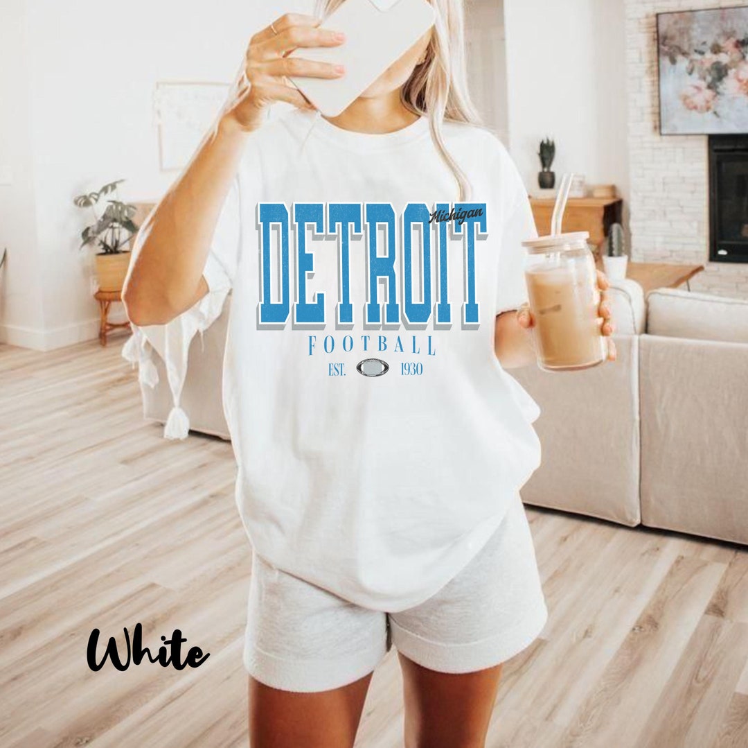 Vintage Detroit Football Comfort Colors T-shirt, Trendy Detroit ...