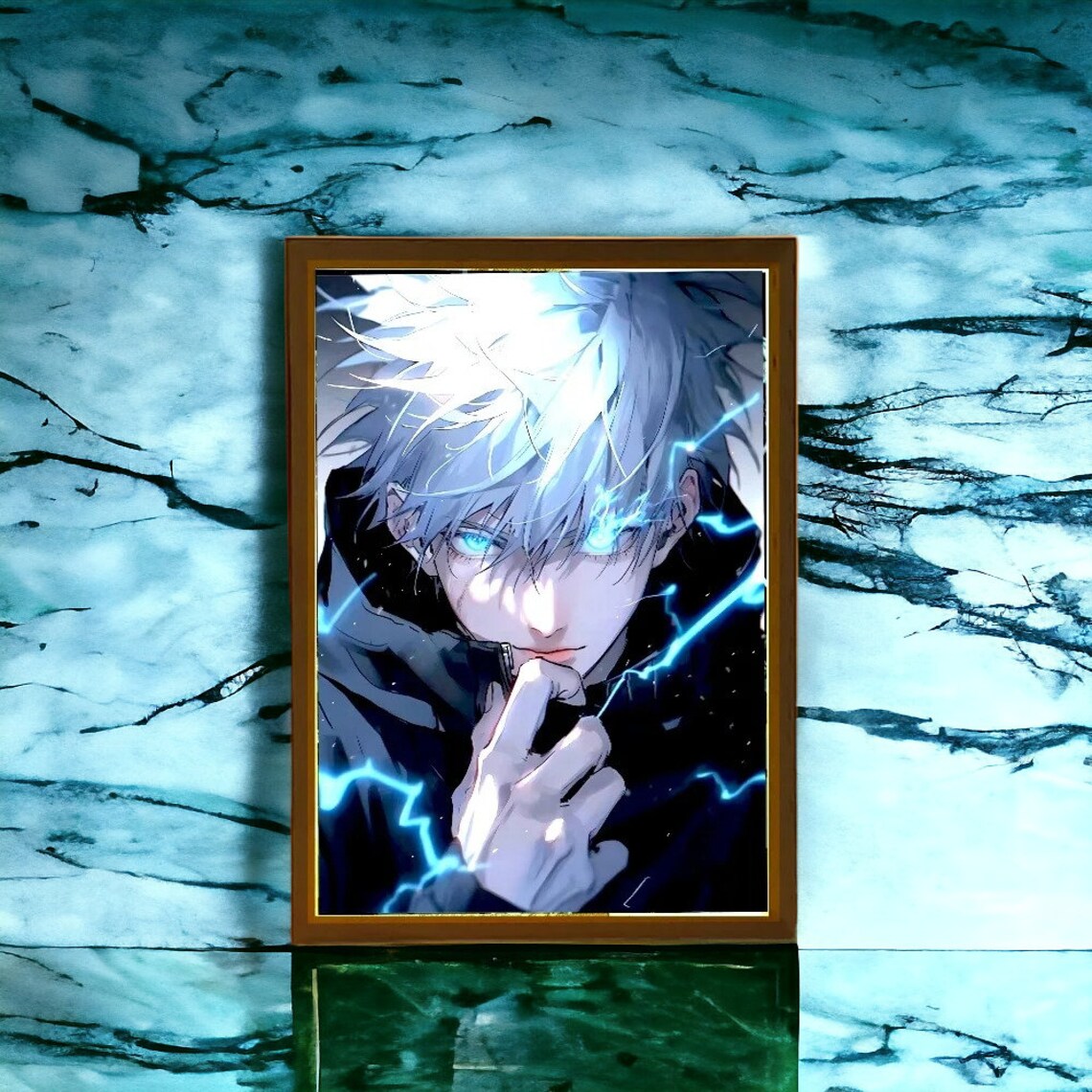 Handmade Anime Gojo Variants JJK LED Photo, Customisable Art Frame ...