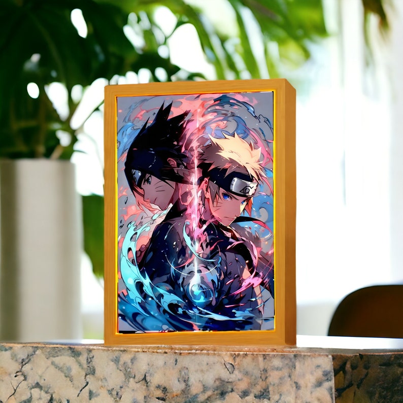 Handmade Anime Naruto Glow-up LED Photo, Customisable Art Frame Light ...