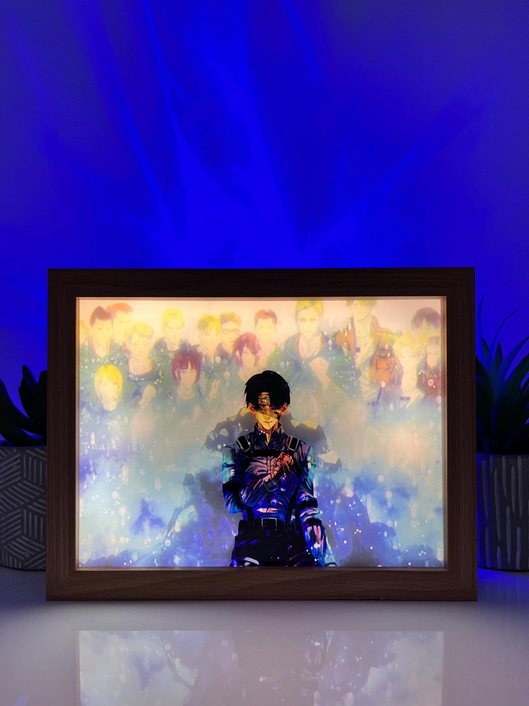 Handmade Anime LED Photo Personalised Wall Art Frame Light ...