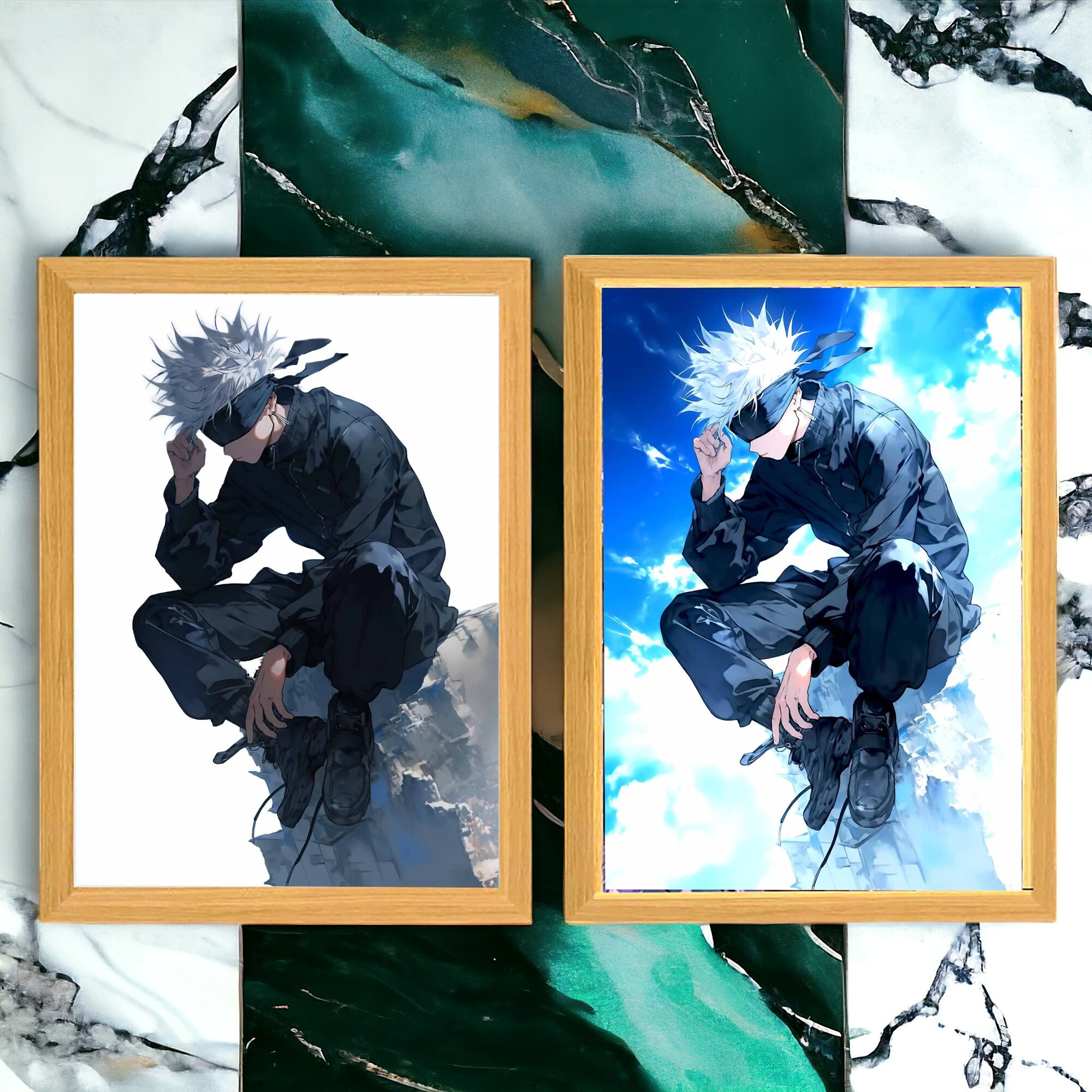 Handmade Anime Gojo Variants JJK LED Photo, Customisable Art Frame ...