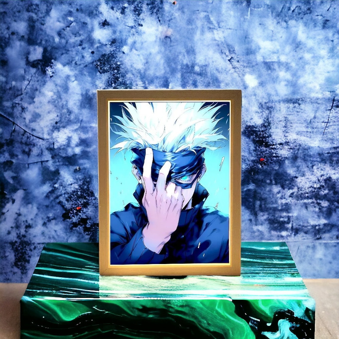 Handmade Anime Gojo Variants JJK LED Photo, Customisable Art Frame ...