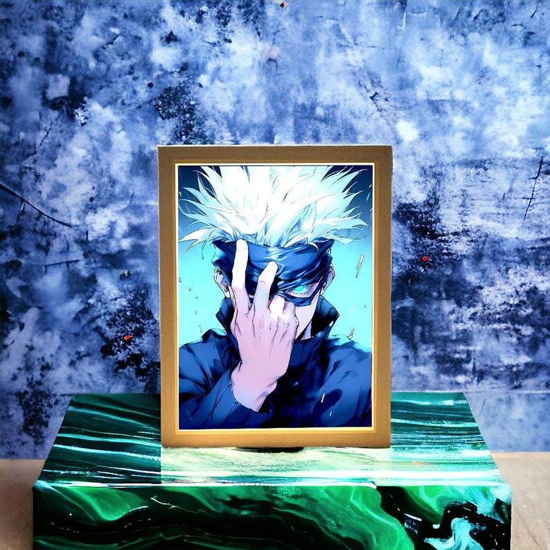 Handmade Anime Gojo Variants JJK LED Photo, Customisable Art Frame ...