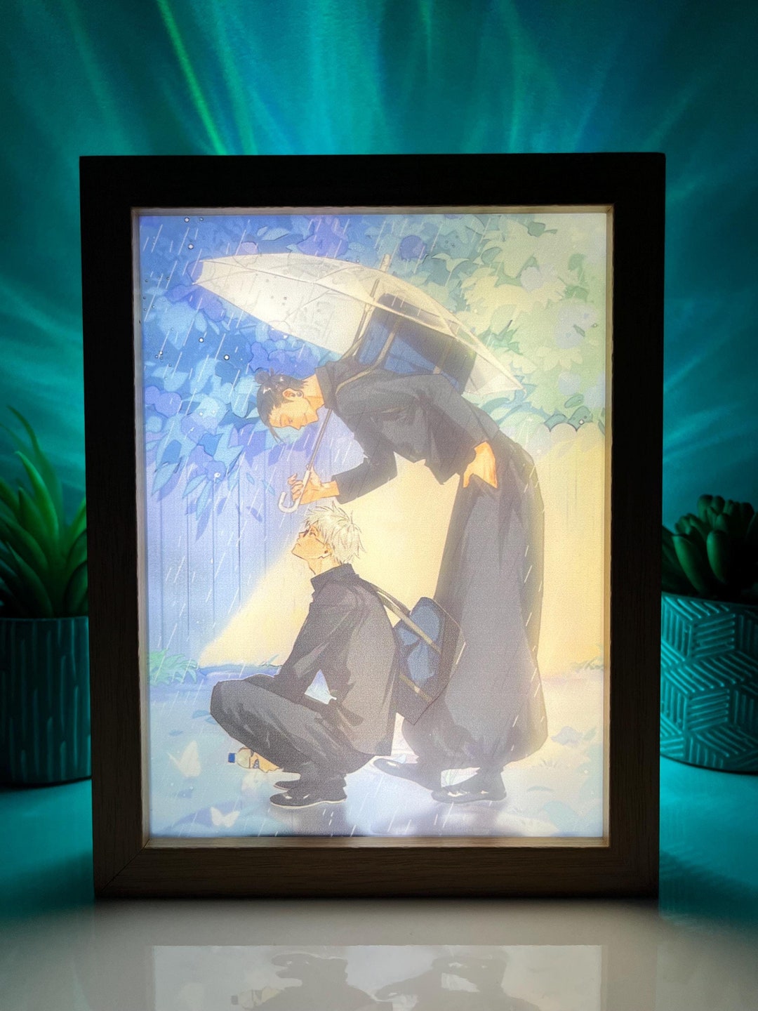 Handmade Anime JJK LED Photo, Customisable Art Frame Light ...