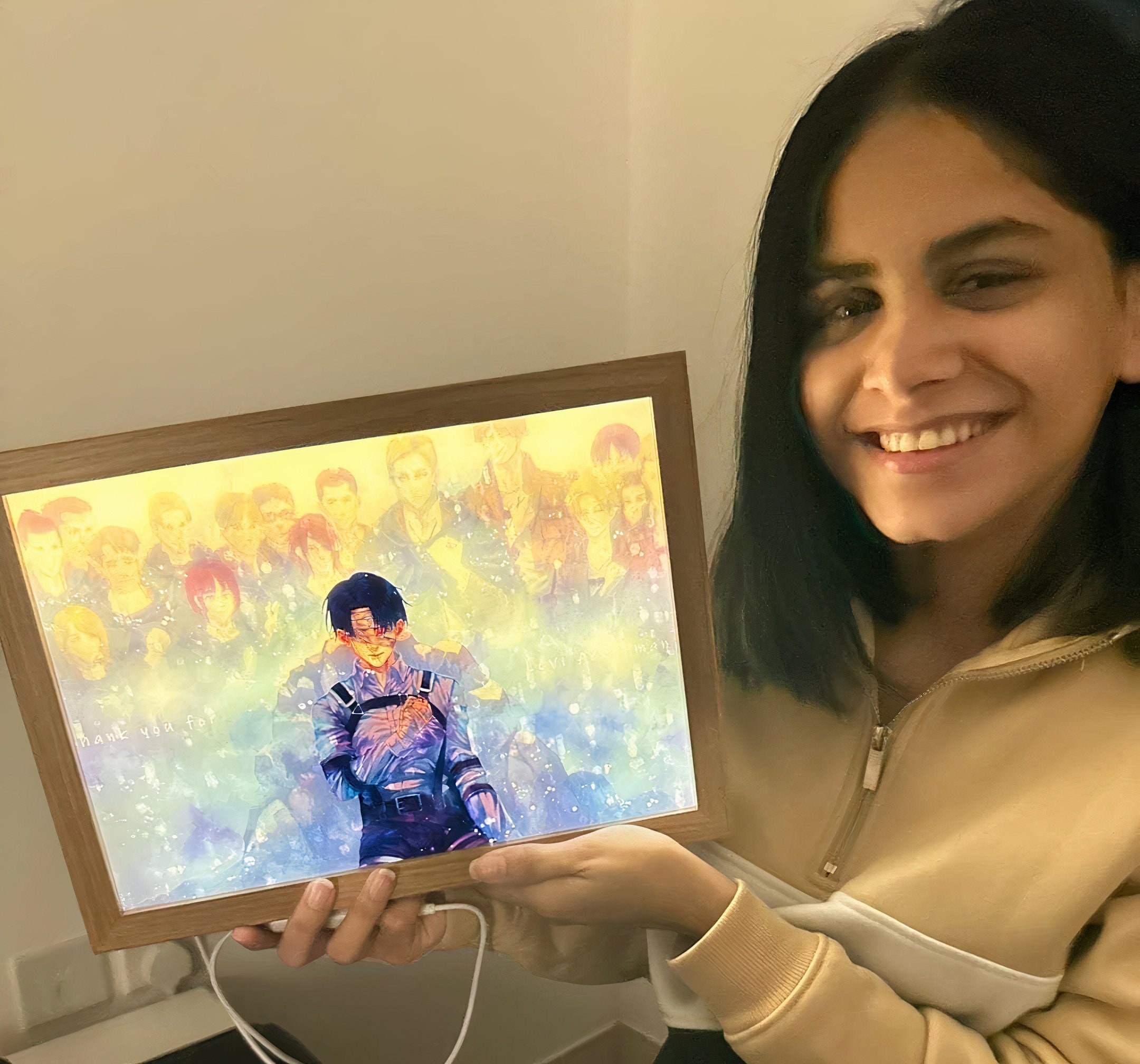 Handmade Anime LED Photo Personalised Wall Art Frame Light ...