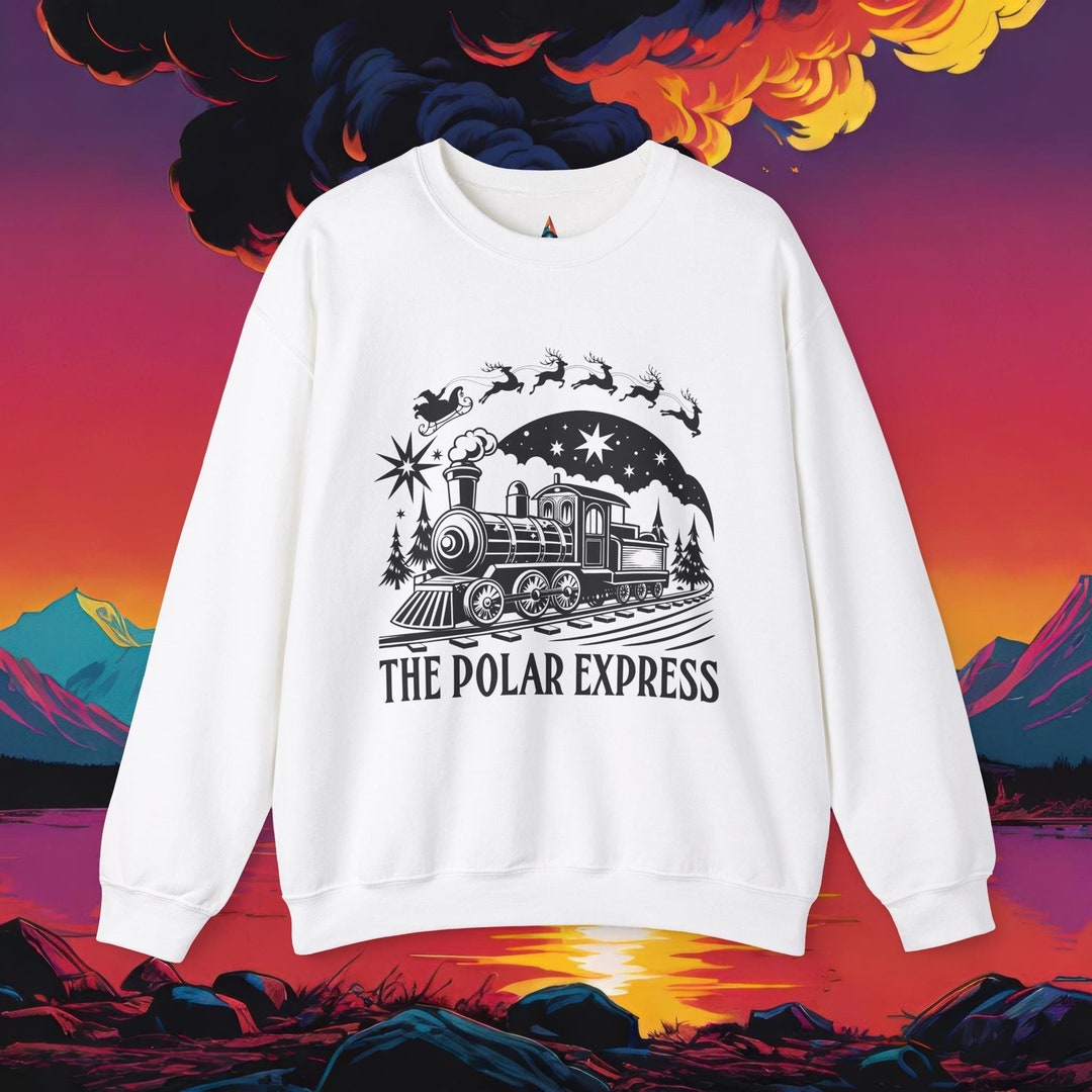 The Polar Express Black Unisex Heavy Blend Crewneck Sweatshirt Color ...