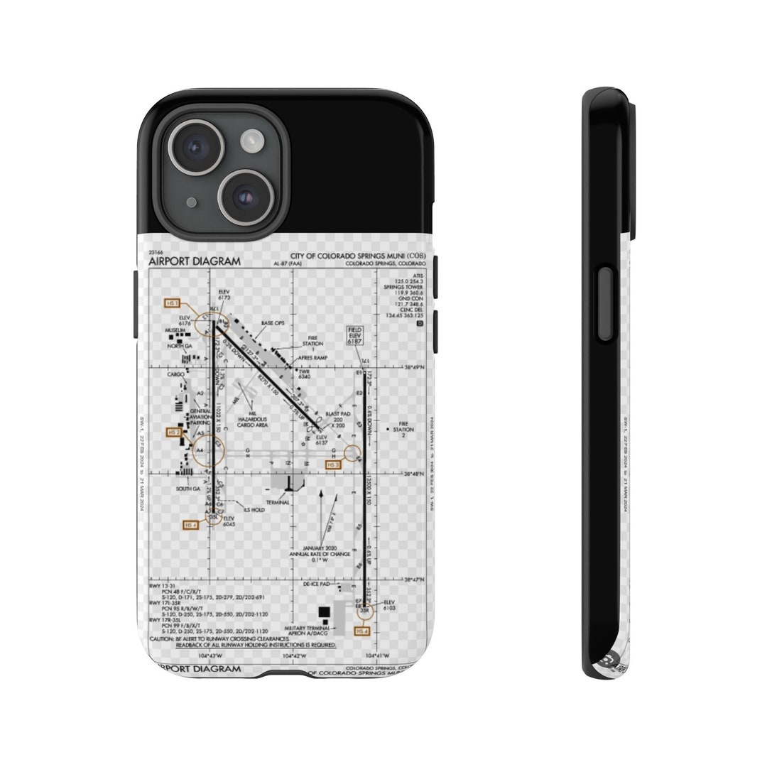 KCOS Airfield Diagram Ultimate Aviator Phone Case for iPhone 15-13 ...