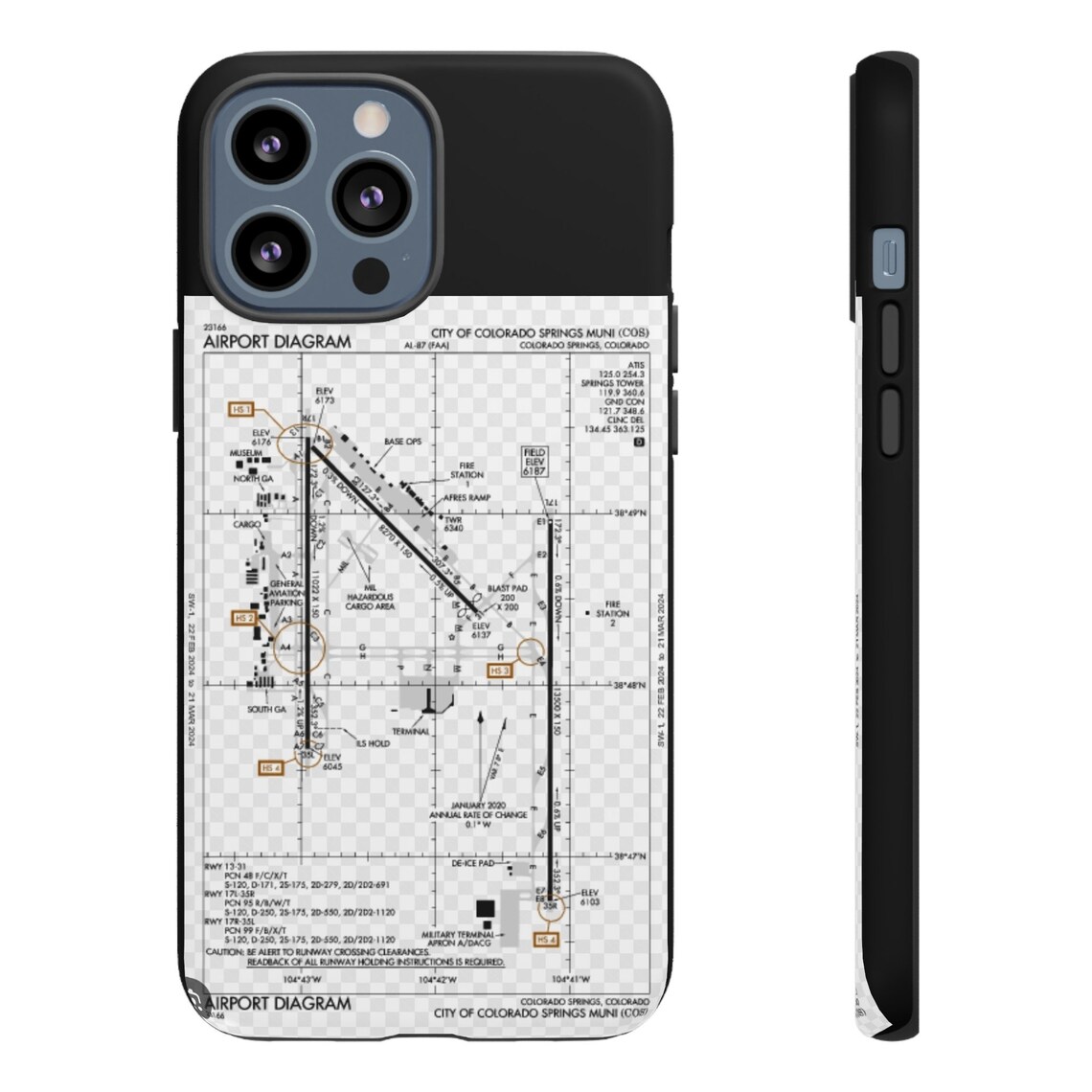 KCOS Airfield Diagram Ultimate Aviator Phone Case for iPhone 15-13 ...