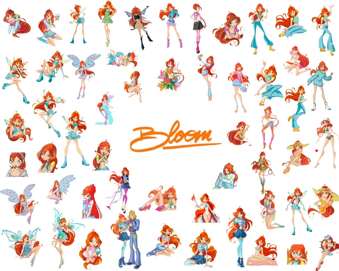 Winx Club Bloom Sticker , Winx Club Mega Bundle, Winx Sticker , Digital ...